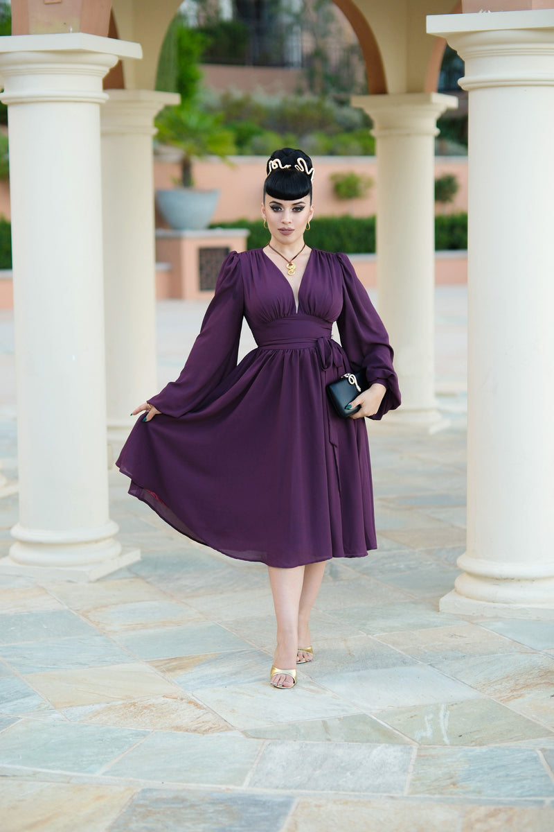 Zelda Dress (Plum XS) YARD SALE – Vintage Vandalizm