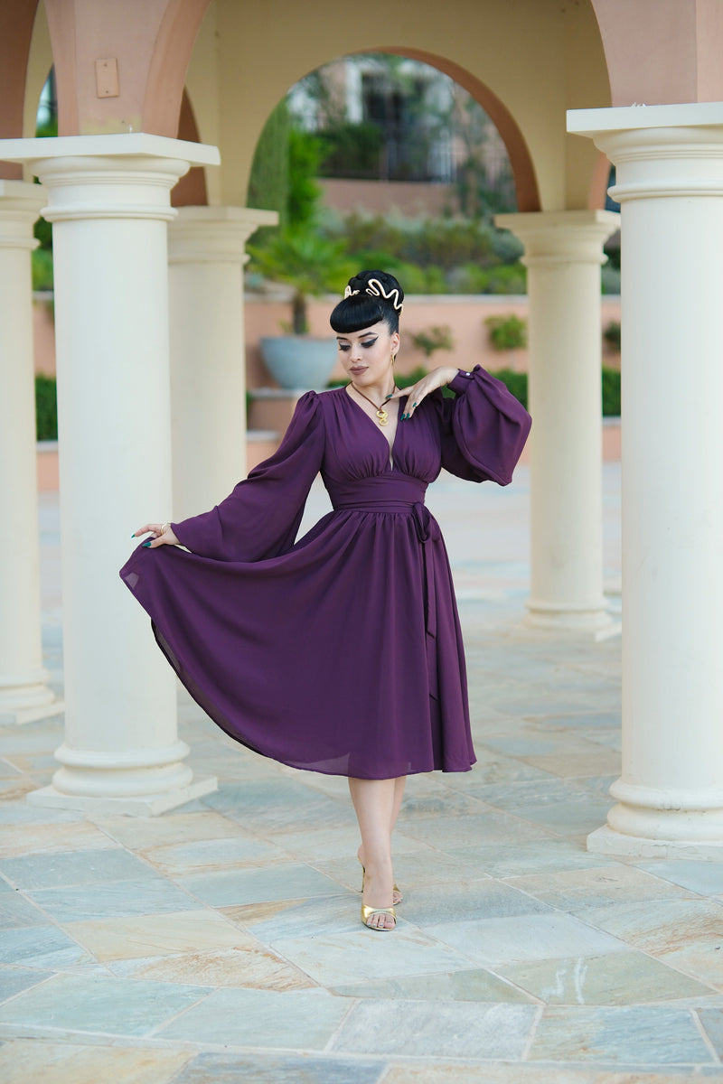 Zelda Dress (Plum XS) YARD SALE – Vintage Vandalizm